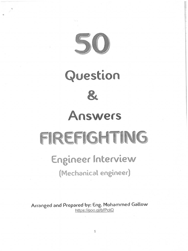 Firefighting Questions | PDF