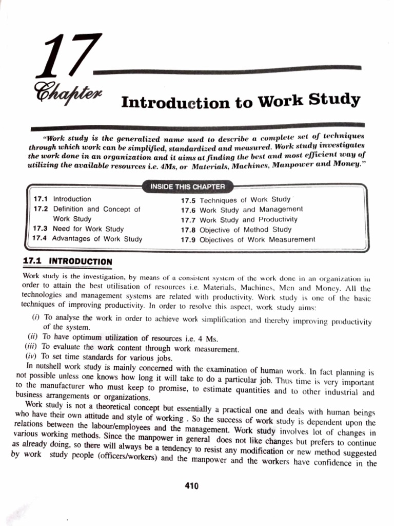 Unit 2 (Work Study) | Download Free PDF | Business | Economies