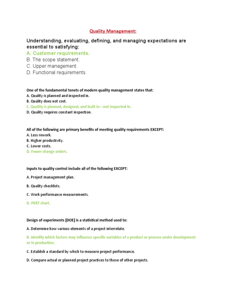 Quality Management | PDF | Quality (Business) | Quality Management