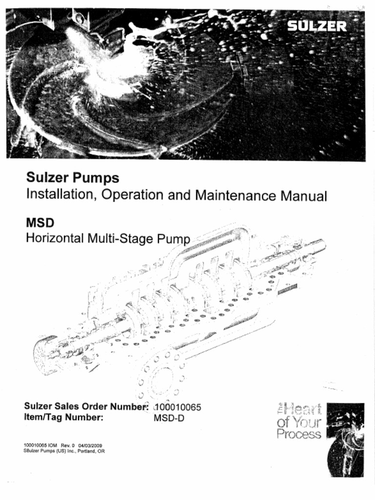 Sulzer Horizontal Multi Stage Pump | PDF