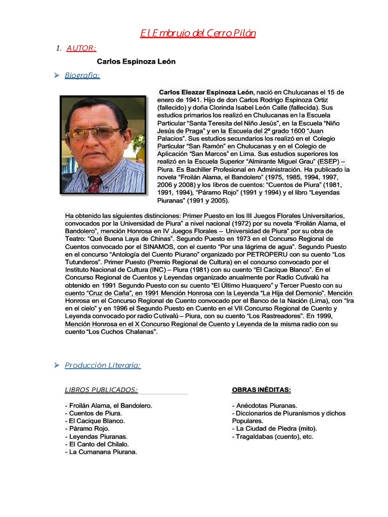 Qdoc - Tips - El Embrujo Del Cerro Pilan | PDF