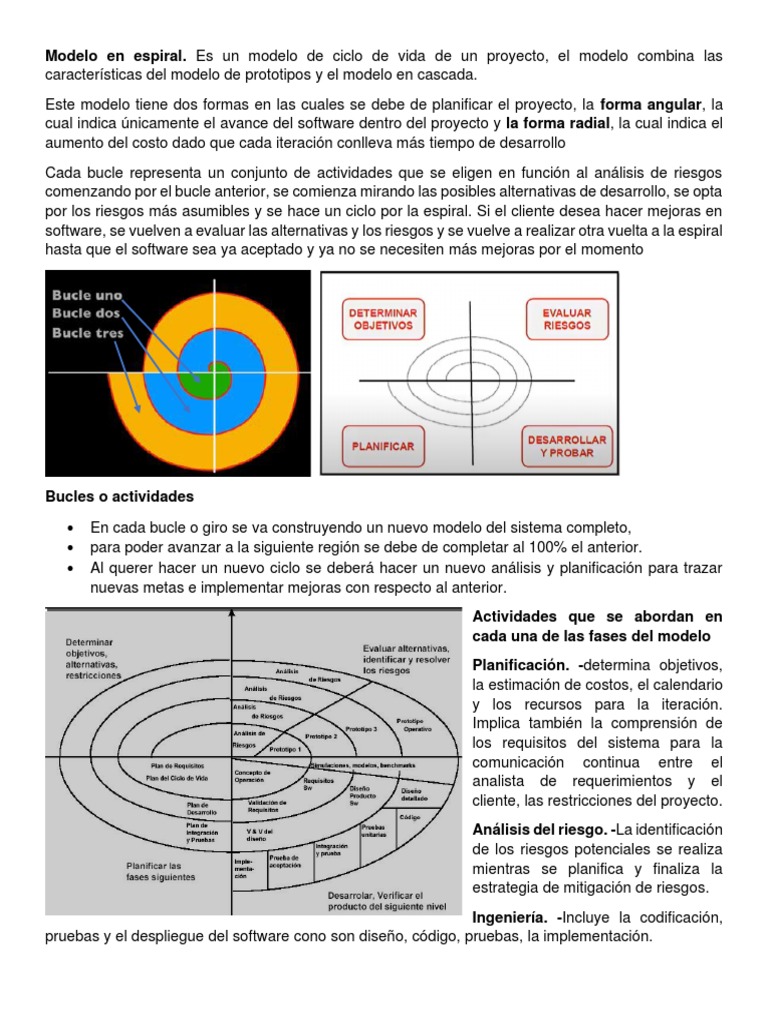 Resumen Modelo en Espiral | PDF | Software | Desarrollo de software