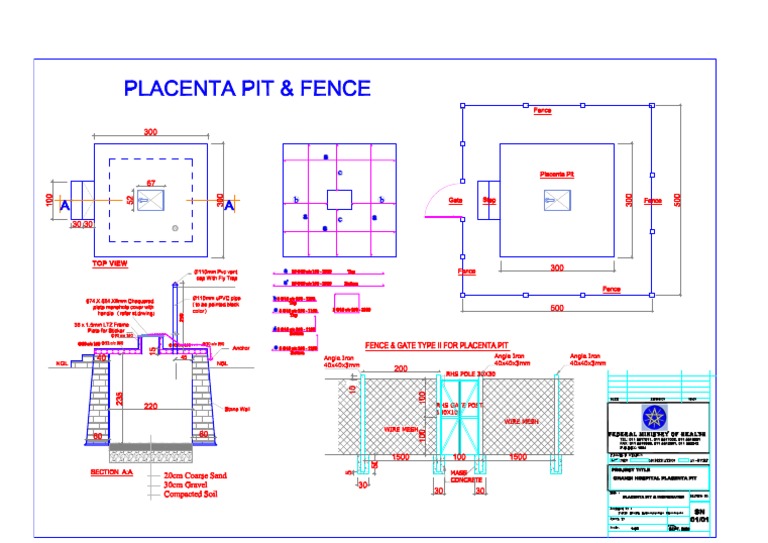 Placenta Pit Design Drawing | PDF