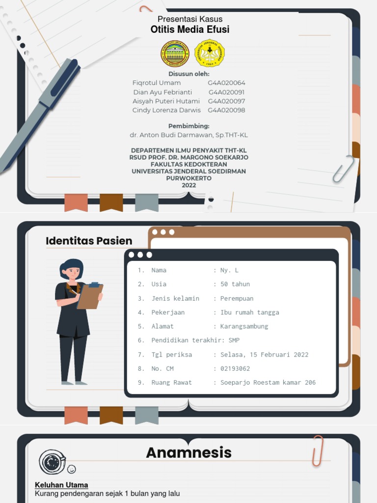 Otitis Media Efusi: Presentasi Kasus | PDF