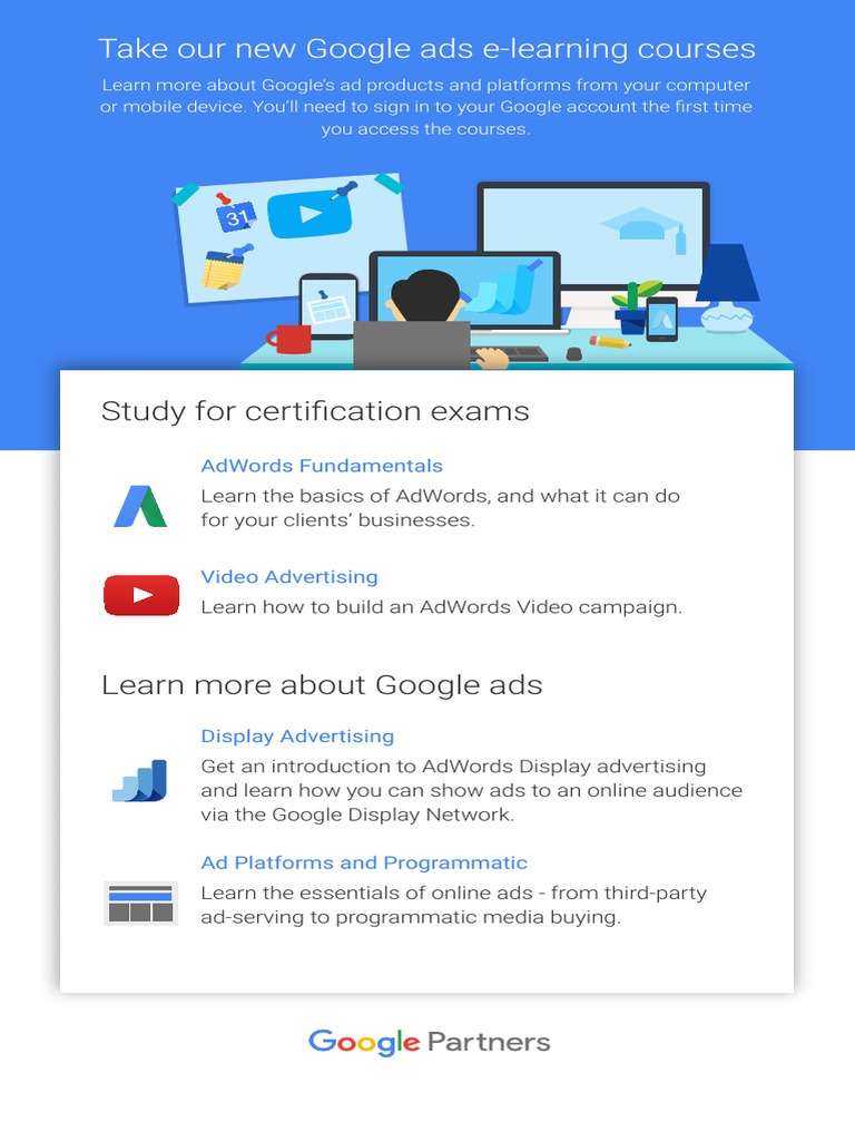 Take Our New Google Ads E-Learning Courses: Study For Certification ...