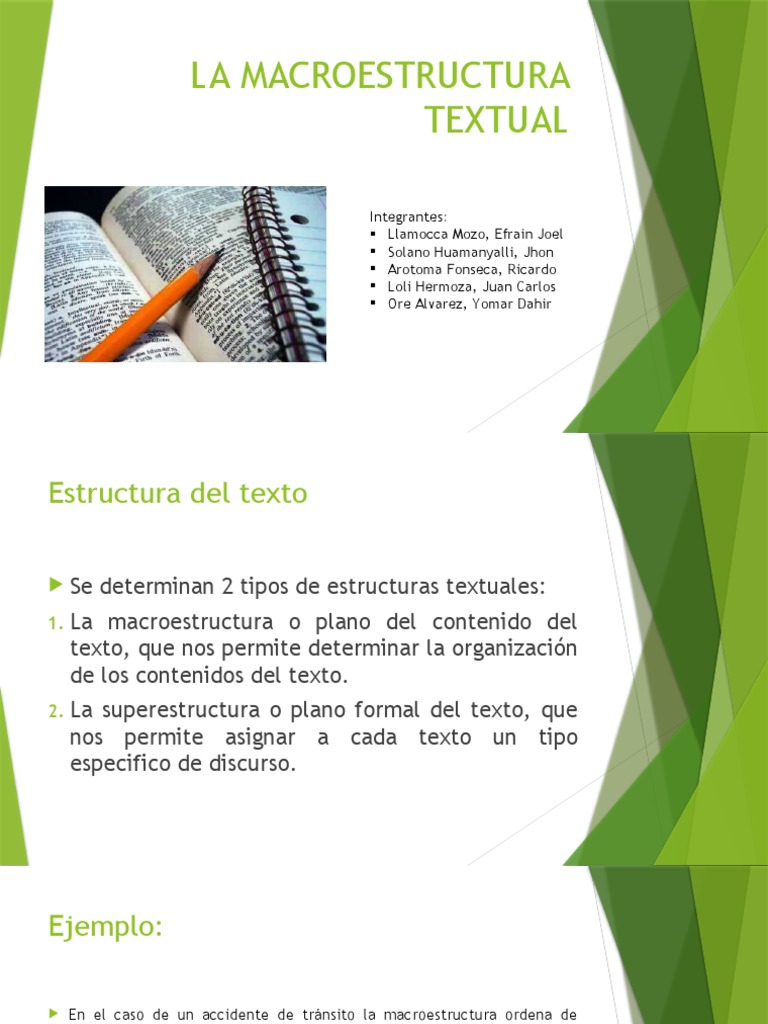 La macroestructura textual: concepto, ejemplos y funciones | PDF