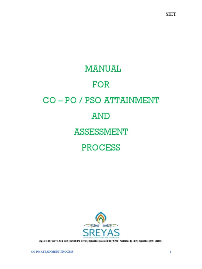 2.6.2 - CO PO ATTAINMENT Manual | PDF | Engineering | Science