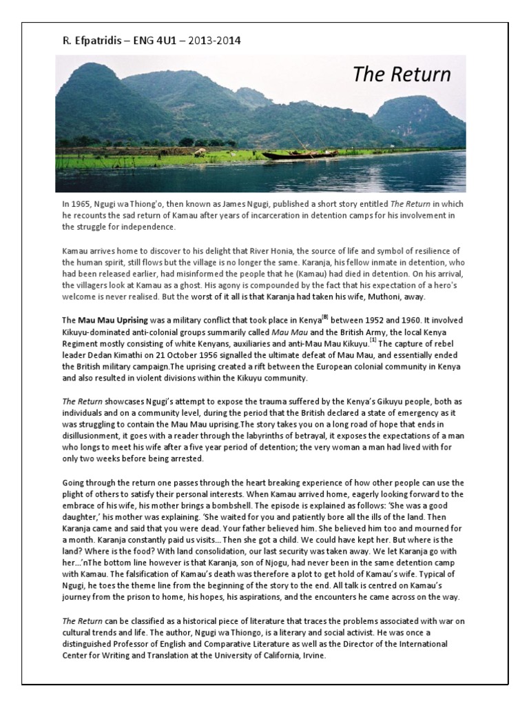 Ngugi's "The Return | PDF | Narration | Narrative