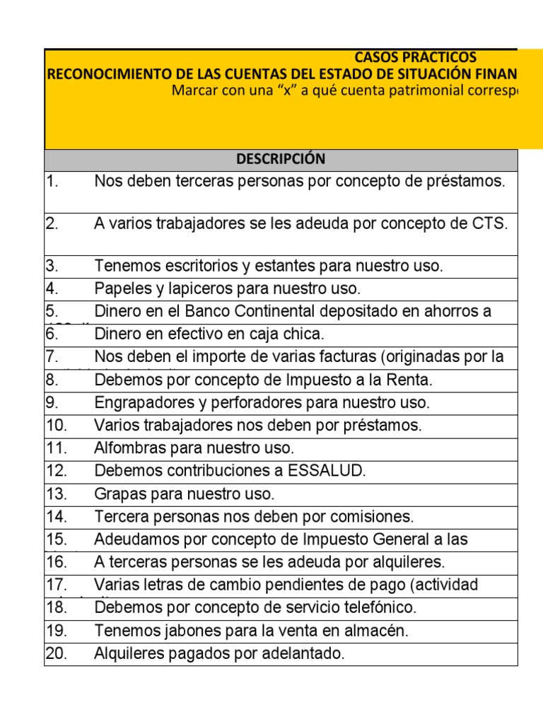 Caso PR Ctico Reconocimiento Activo Pasivo y Patrimonio 1 1 | PDF