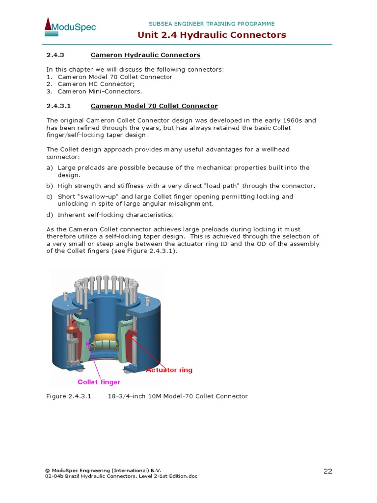 02-04b Brazil Hydraulic Connectors, Level 2-1st Edition | PDF | Piston ...