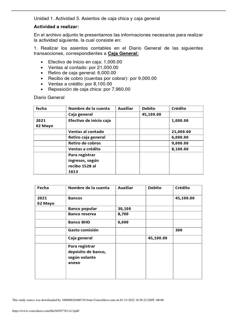 Caja Chica | PDF | Servicios financieros | Economias