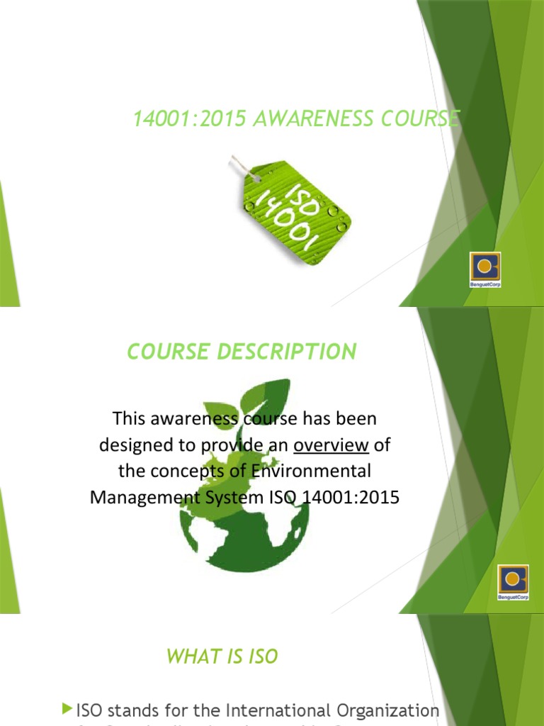 ISO 14001 2015 Awareness Training - Basic | PDF | Pollution | Environment