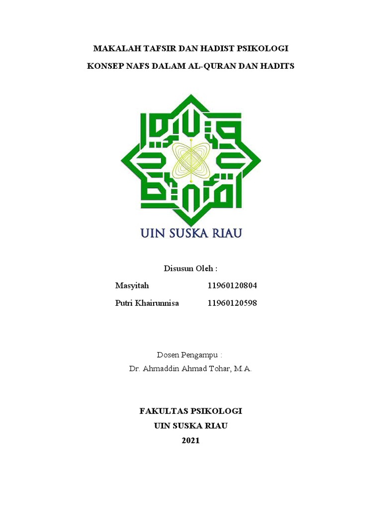 Kel 2 Tafsir Dan Hadits Psikologi-1 | PDF | Filsafat | Sains & Matematika