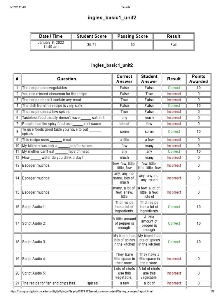 Ingles Bi 1 Respuestas | PDF | Pancake | Thanksgiving