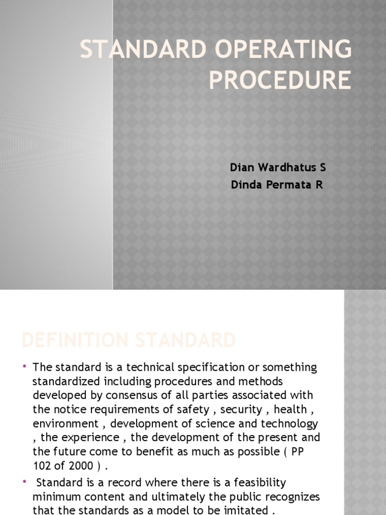 Standard Operating Procedure | PDF | Nursing | Midwife
