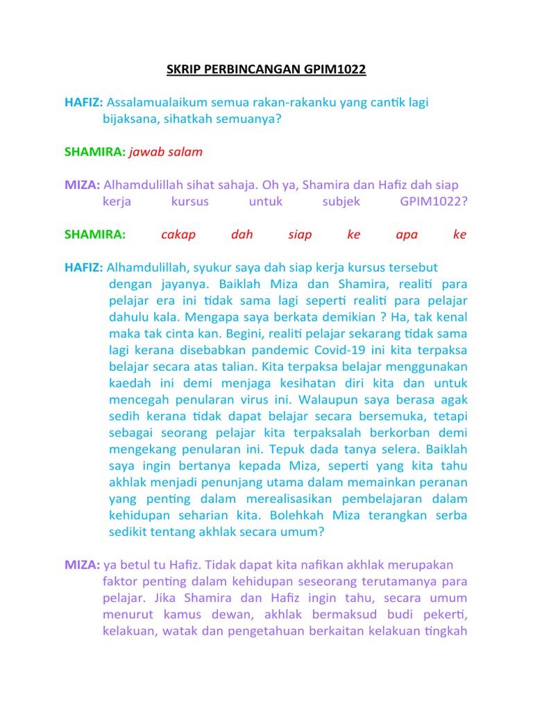 Nota Perbincangan GPIM1022 | PDF