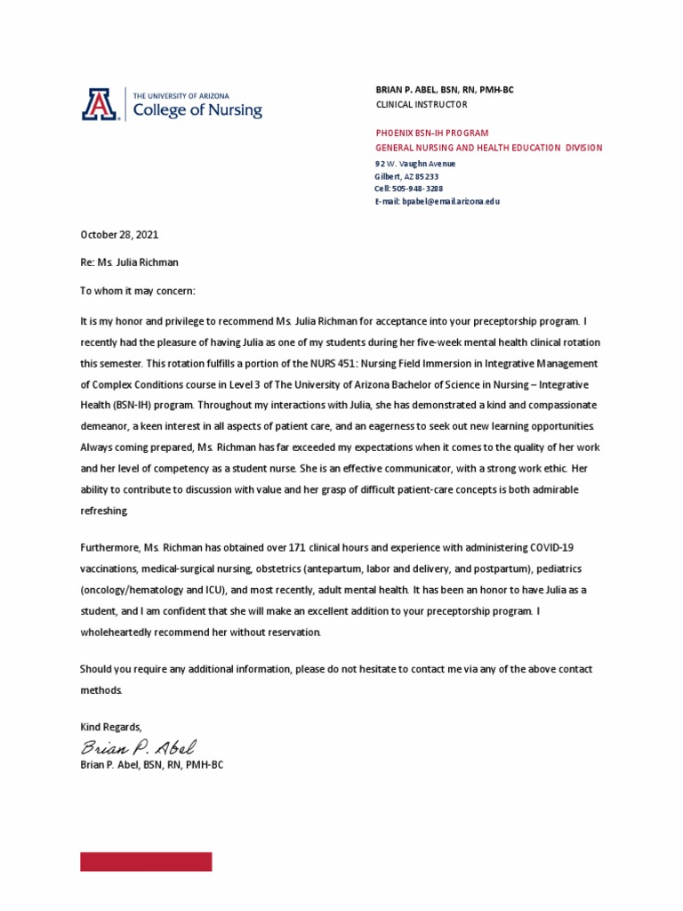 Professor Abel Letter of Rec | PDF