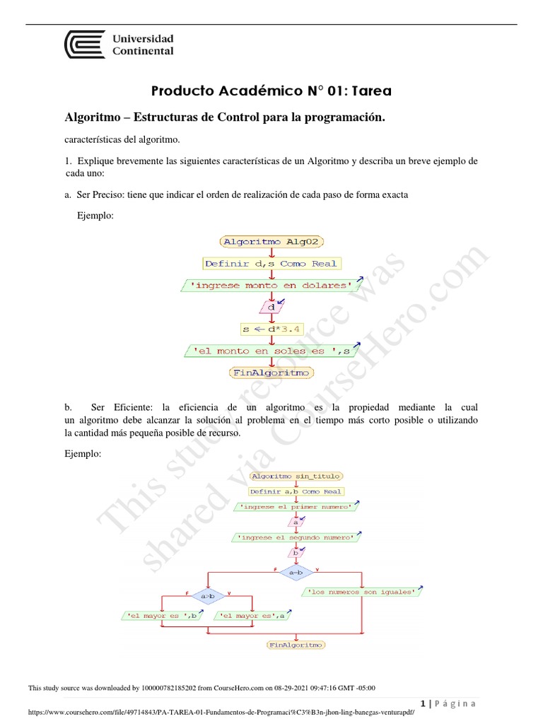 PA TAREA 01 Fundamentos de Programaci N Jhon Ling Banegas Ventura PDF | Descargar gratis PDF ...