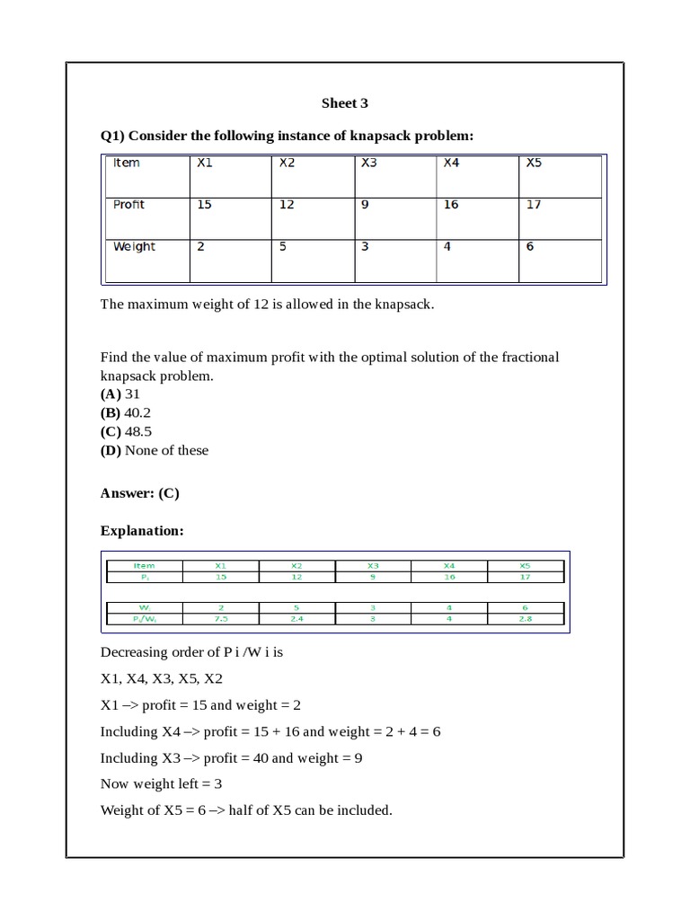 Sheet 3 With Solutions | PDF | Algorithms | Cybernetics