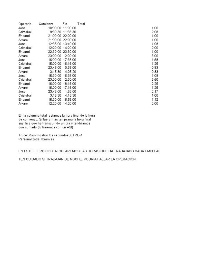 Ejercicios de Fechas | PDF