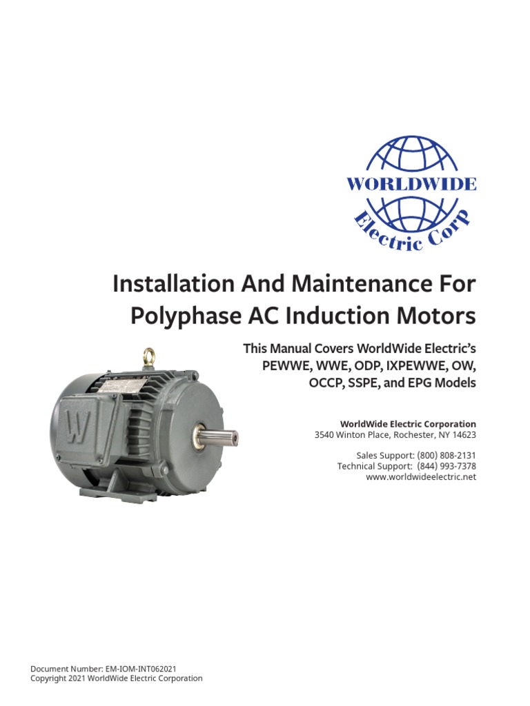 Integral-Motor-IOM-Manual | PDF | Electric Motor | Belt (Mechanical)