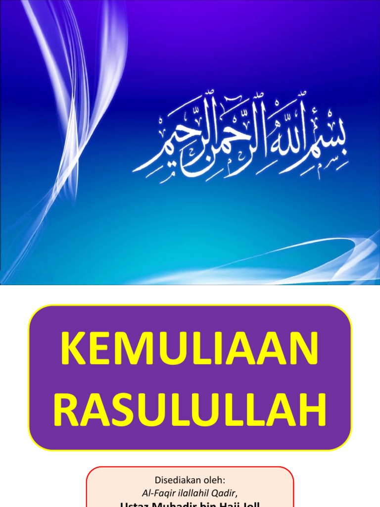 Kemuliaan Nabi Muhammad Rasulullah | PDF