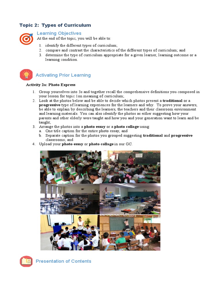 Unit 1 Topic 2 Types of Curriculum | PDF | Curriculum | Teachers