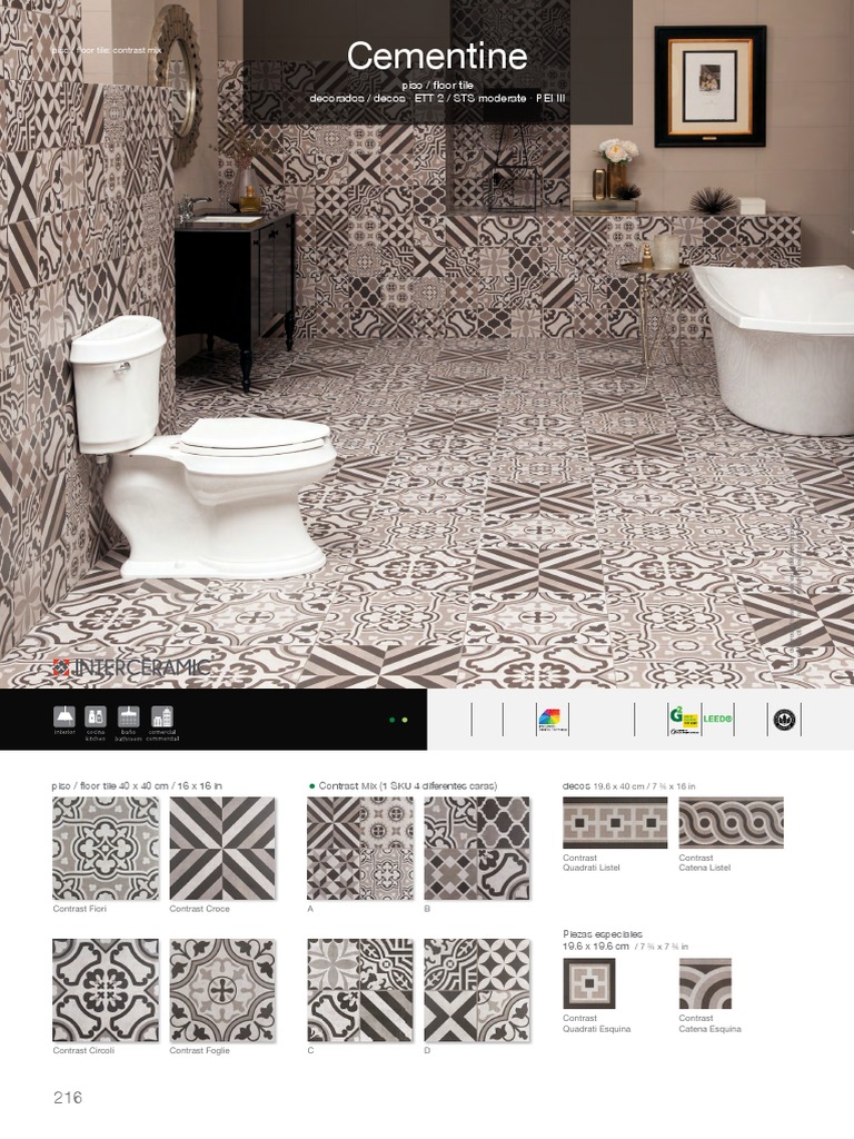 Catálogo Cementine Interceramic 40x40 cm | PDF