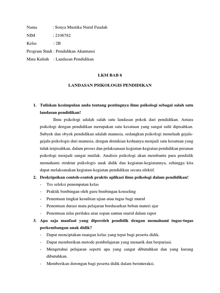 LKM 6 Landasan Pendidikan | PDF