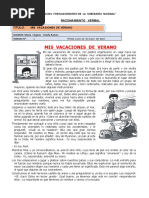 Lectura Mis Vacaciones de Verano | PDF | Artes del Lenguaje y Comunicación