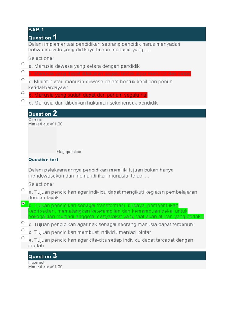 Kuis LMS Bab 1,2 Dan 6 | PDF