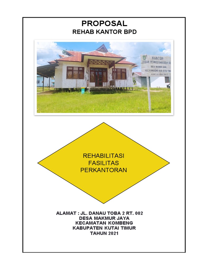 Proposal Rehab Kantor BPD - Dinas PU | PDF