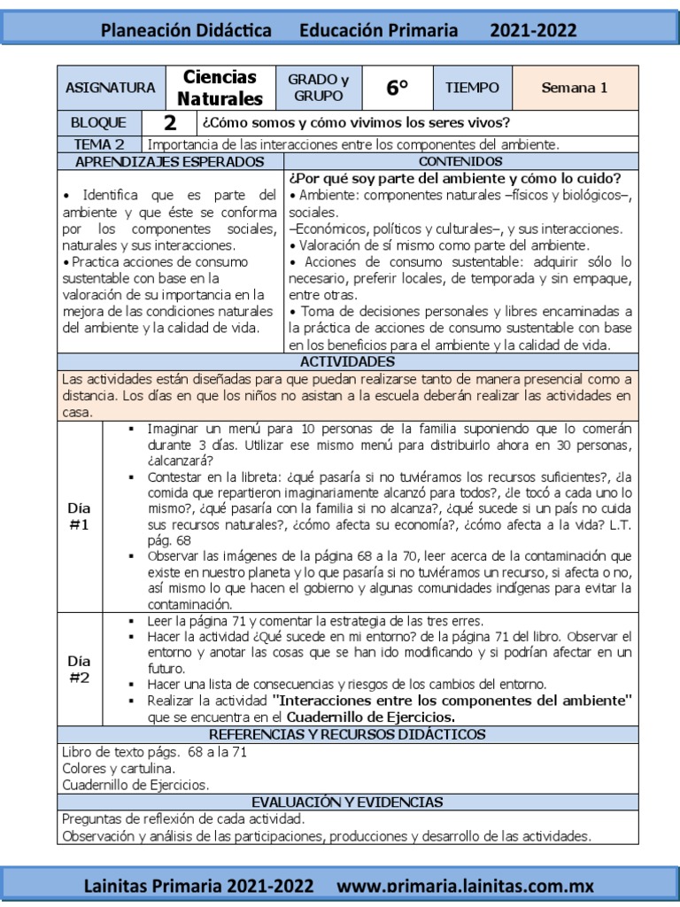 6°? Ciencias Naturales (2021-2022) | PDF | La contaminación del aire ...