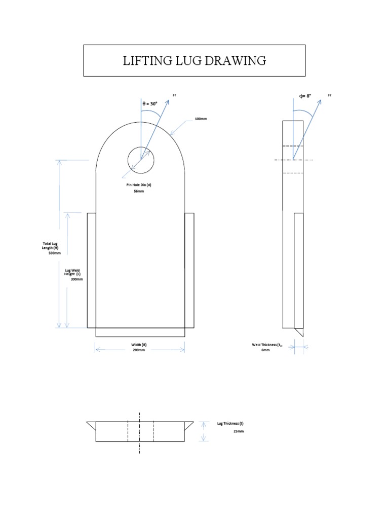 Lifting Lug Calculations | PDF | Bending | Stress (Mechanics)