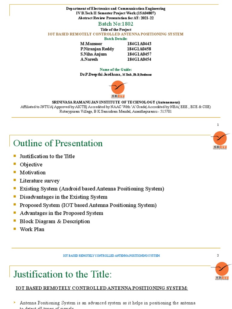 Project Abstract Review PPT Format | PDF | Rectifier | Internet Of Things