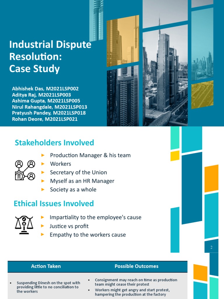 Industrial Dispute Resolution: Case Study | PDF | Strike Action | Justice