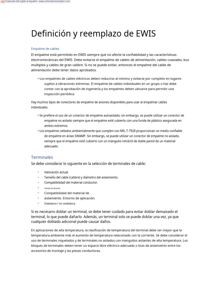 Empalmes y Conectores en EWIS | PDF | Corriente eléctrica ...