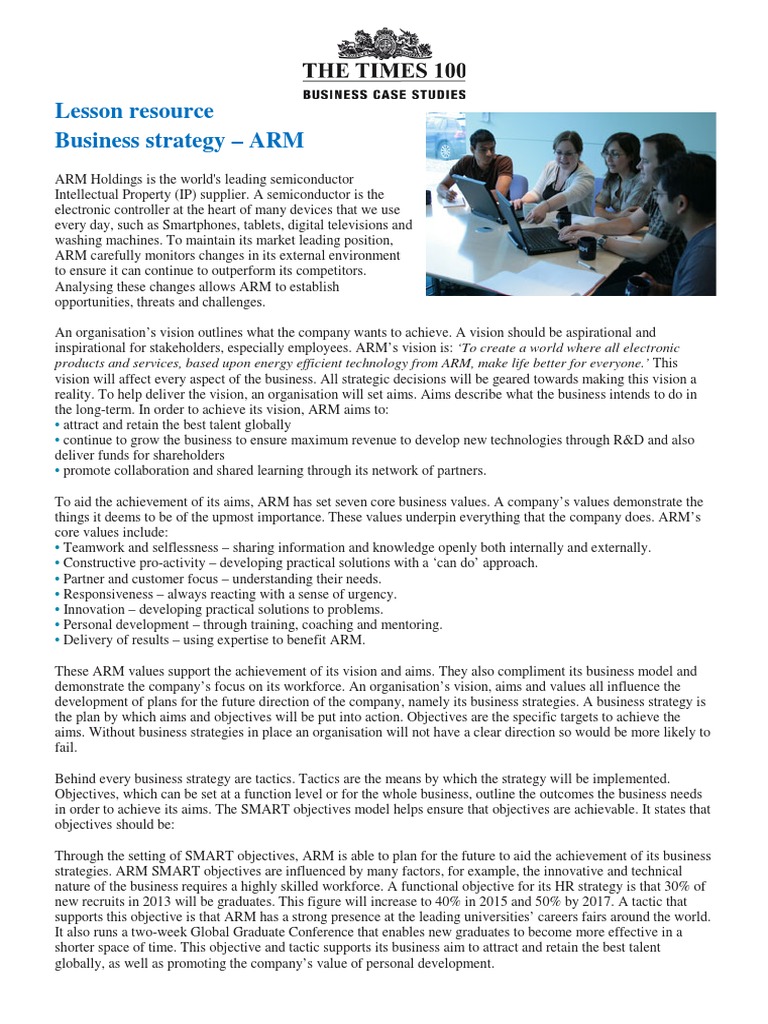 Arm Edition 18 Lesson Resource Vision, Values, Culture, Mission, Aims ...
