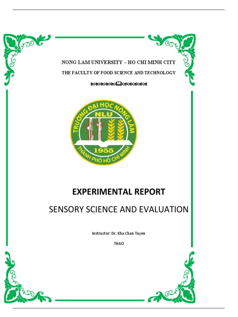 Report Food Sensory | PDF | Taste | Odor