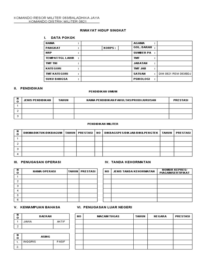 Blangko RH Baru | PDF