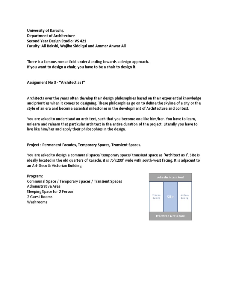 Assignment No. 3 Architect As I | PDF | Aesthetics | Design
