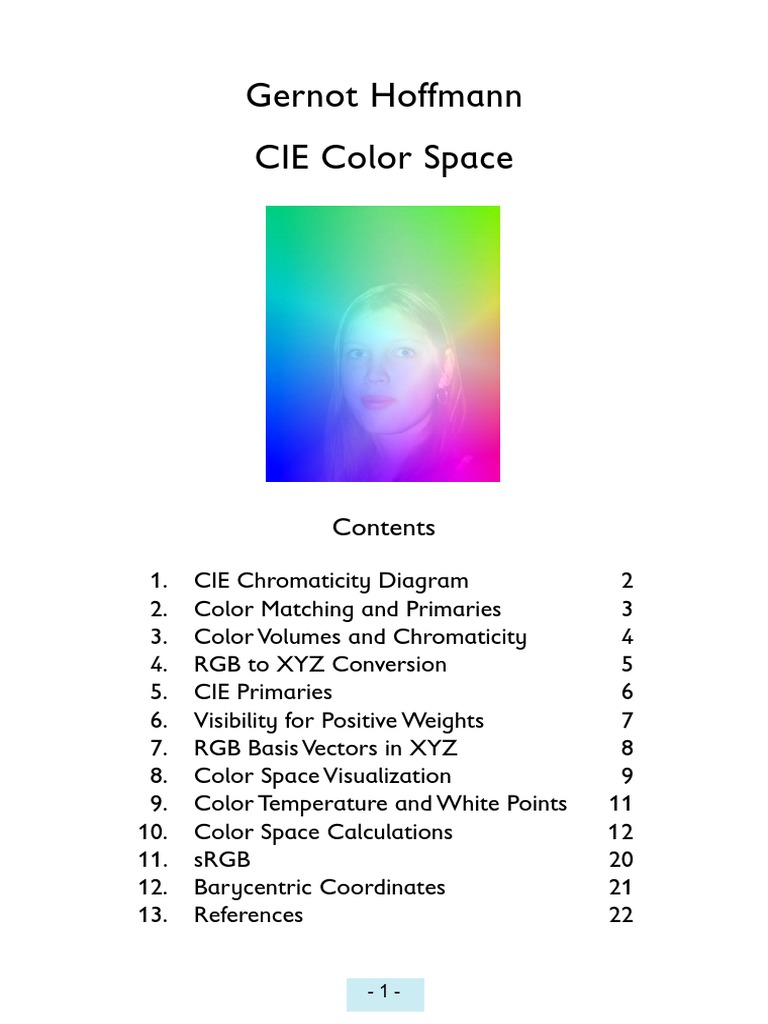 CIE Color Space | PDF | Color | Light