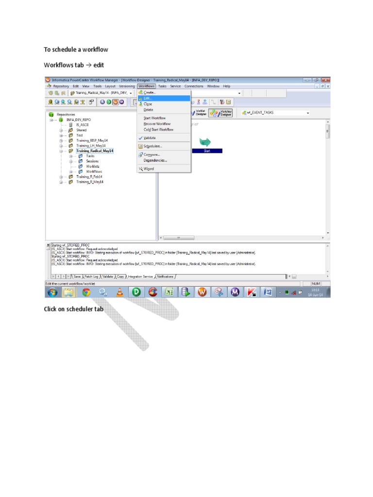To Schedule A Workflow Workflows Tab Edit | PDF