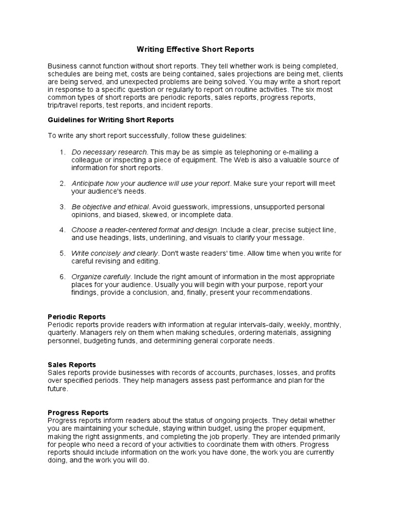 GEC1033 Writing Effective Short Reports | PDF | Cognition