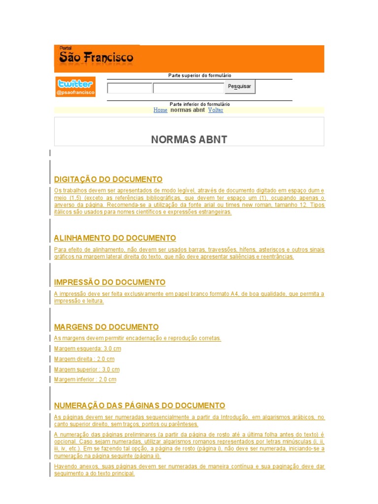 Normas Abnt | PDF | Citação | Escrita