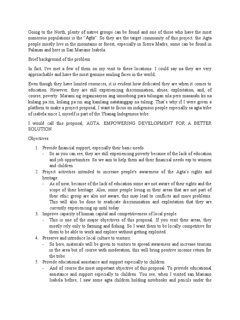 Agta - Project Proposal | PDF