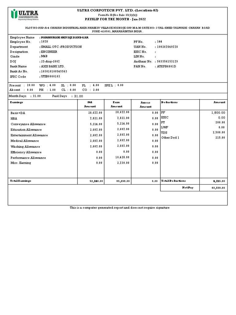 Payment Slip | PDF