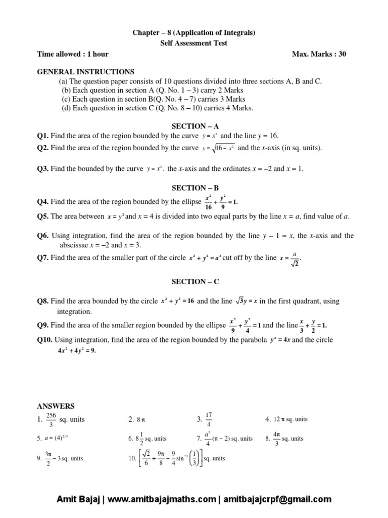Xii Aoi Test 2021-22 Amit Bajaj | PDF | Mathematical Notation ...