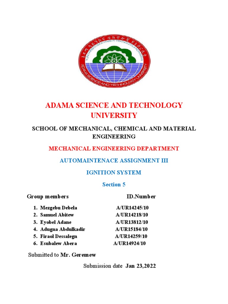 Ignition System Pdf Distributor Ignition System