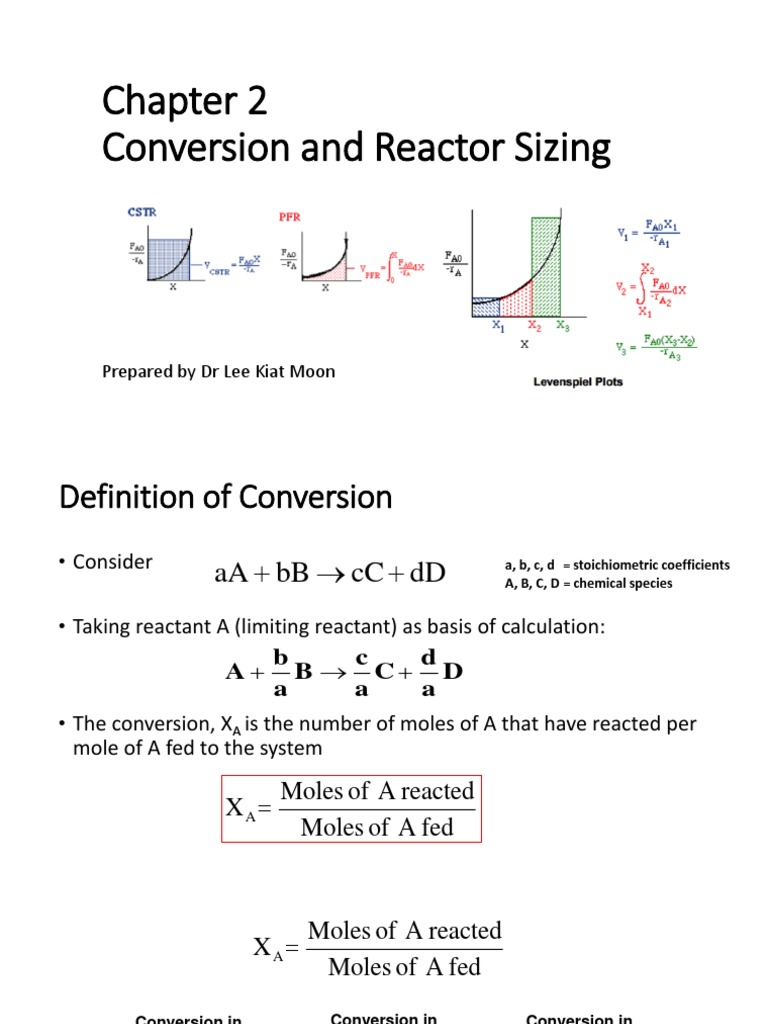 Chapter 2 Conversion and Reactor Sizing | PDF